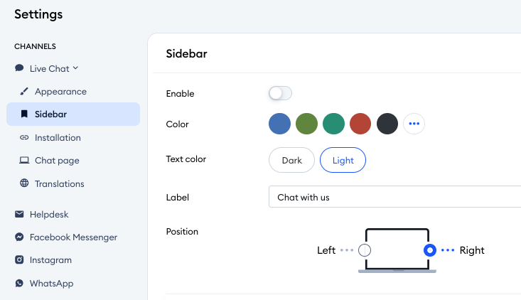 Customize Your Chat Widget – Tidio