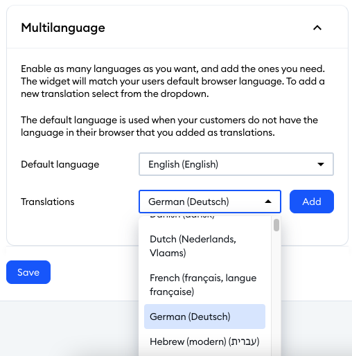 Customize Your Chat Widget – Tidio