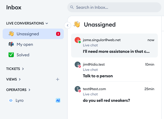 Lyro - the conversational AI agent – Tidio