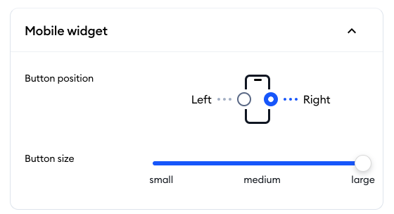 Widget Position – Tidio