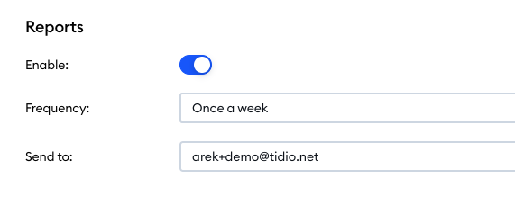 Chat conversations reports – Tidio