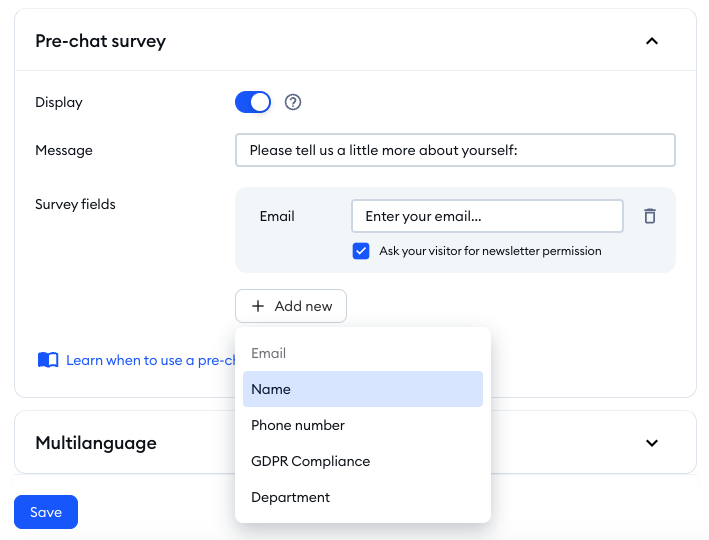 Customize Your Chat Widget – Tidio