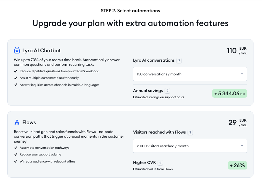Upgrading your Account – Tidio