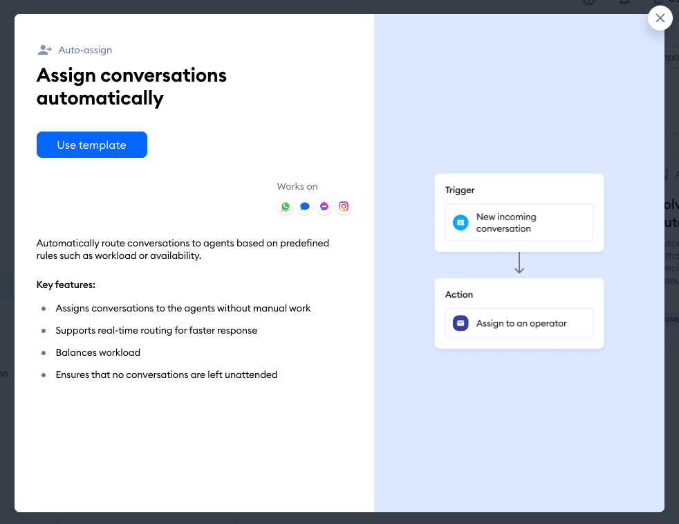 Automatic chat assignment options – Tidio