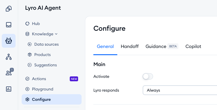 Lyro Multilanguage support – Tidio
