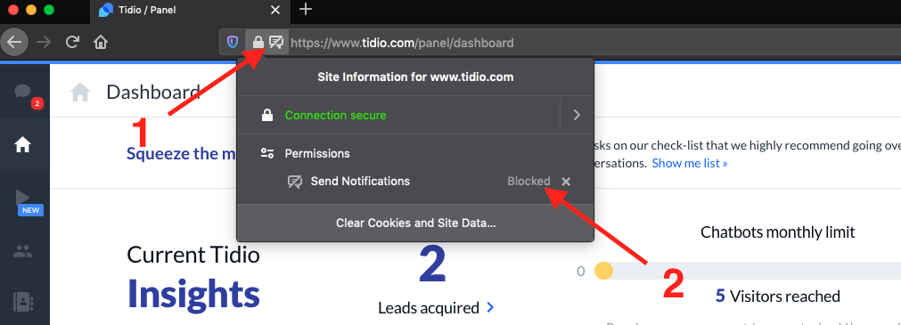 Allow notifications in your browser – Tidio