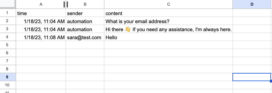 Chat Transcripts – Tidio