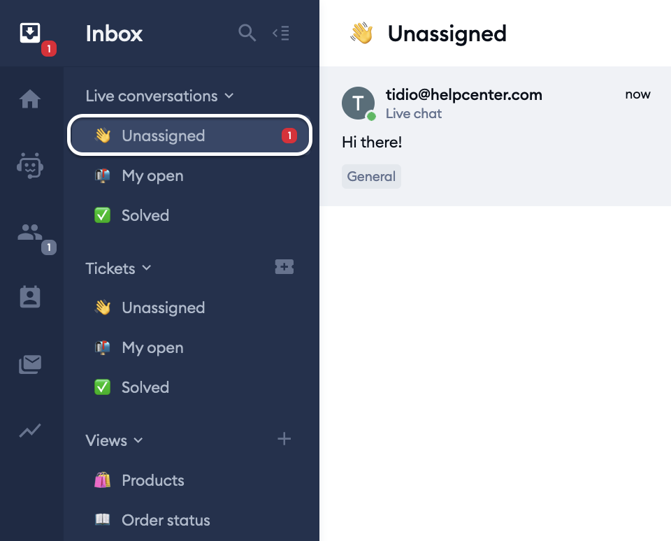 Live Chat Conversations – Tidio