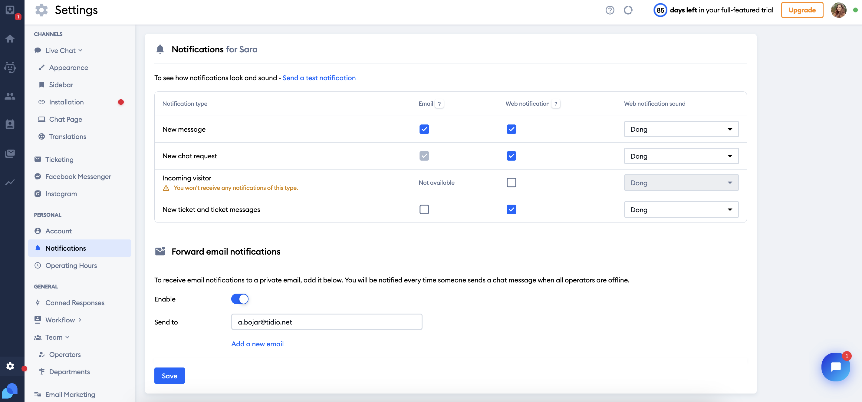 Start Using the Tidio Panel – Tidio