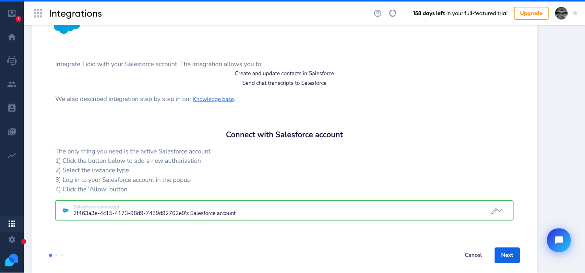 Integration with Salesforce – Tidio